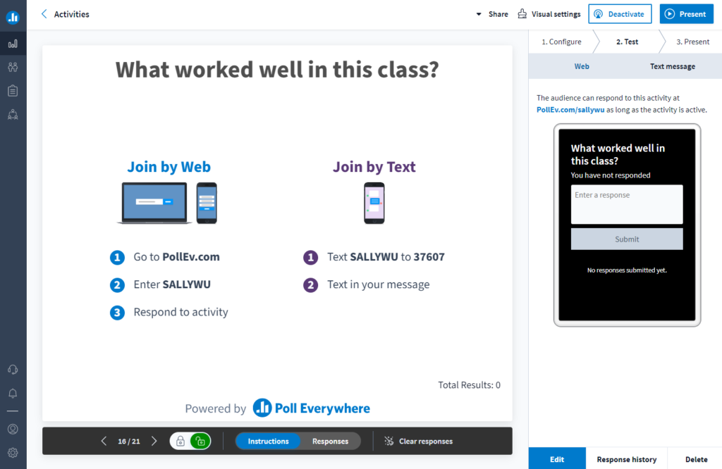 Poll Everywhere Tutorials: - Center for Teaching and Learning